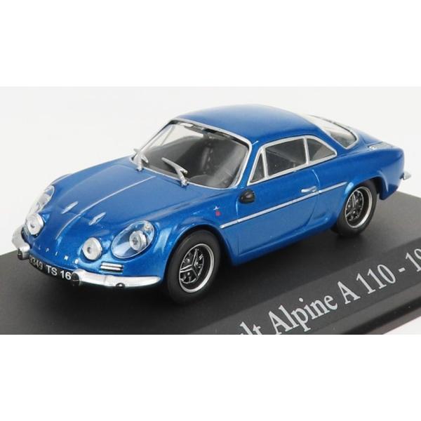RENAULTルノー ALPINEアルピーヌ A110 1969 ブラックホイール ブルーメタリック AUTO-INDIMENTICABILI-RBA-MONDADORI / EDICOLA 1/43 ミニカー