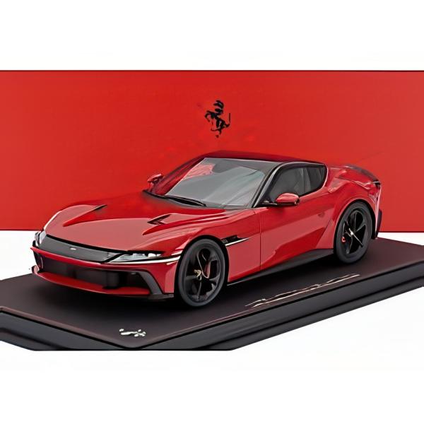 FERRARI 12チリンドリ V12 830cv パノラミックルーフ 2024 マットブラックリム ロッソコルサ レッド/ BBR 1/18 48台限定ミニカー