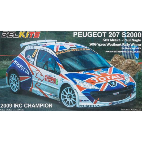 Peugeot プジョー 207 S2000 2009 IRC Champion Kris Meeke Paul Nagle 組み立てプラモキット模型 カーモデル /Belkits 1/24