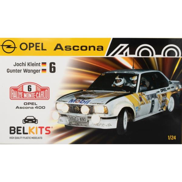 Opelオペル Asconaアスコナ 400 1981 モンテカルロラリー 組み立てプラモキット模型 /Belkitsベルキット 1/24