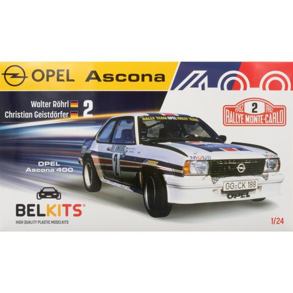 Opelオペル Asconaアスコナ 400 1982 モンテカルロラリー 組み立てプラモキット模型 /Belkitsベルキット 1/24