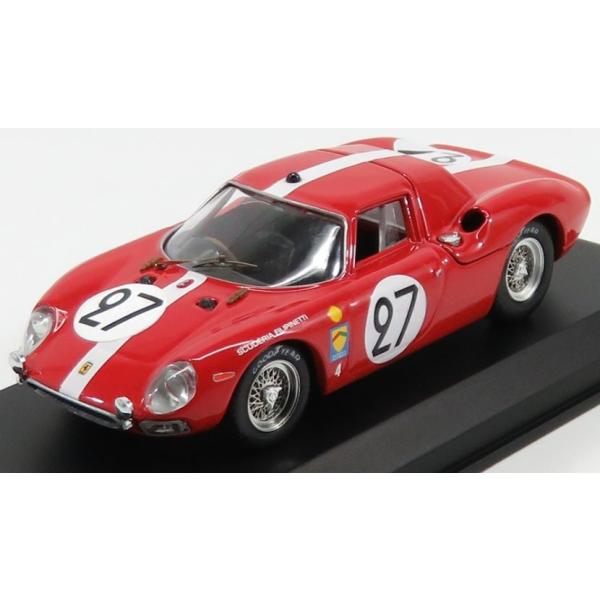 FERRARI 250LM 3.3L V12 ch.s n6119 TEAM SCUDERIA FILIPINETTI N 27 6位 ル・マン 1965 D.SPOERRY A.BOLLER レッド ホワイト / Best-Model 1...