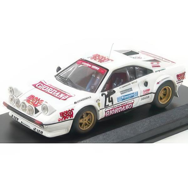 FERRARI 308 GTB GR.4 N 24 RALLY DELLA LUNA 1980 GIORDANO BOLLA WHITE/Best-Model 1/43ミニカー
