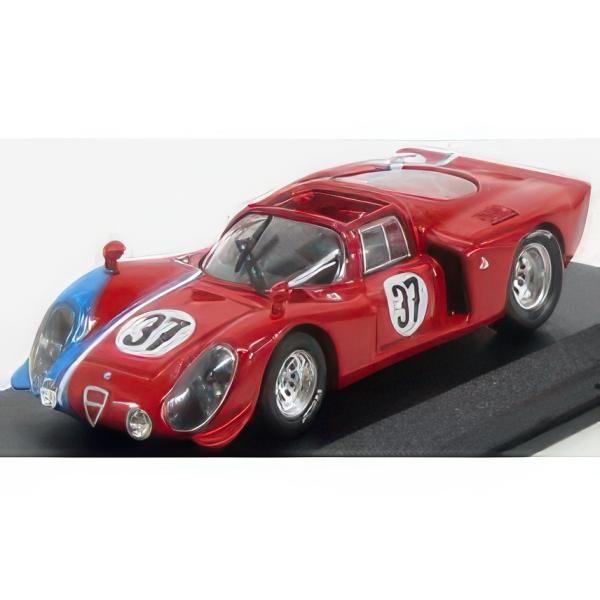 ALFA ROMEO 33.2 N 37 TEST 24h LE MANS 1968 GOSSELIN TROSCH RED BLUE/Best-Model 1/43ミニカー