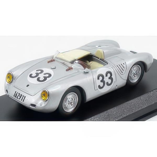 PORSCHE 550RS SPIDER N 33 24h LE MANS 1957 HERRMANN FRANKENBERG SILVER/Best-Model 1/43ミニカー