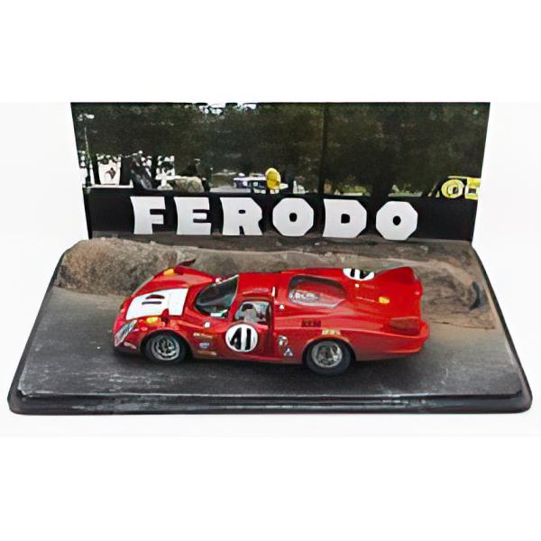 ALFA ROMEO DIORAMA 33/2 LONG TAIL TEAM AUTODELTA N 41 24h LE MANS 1968 NINO VACCARELLA RED WHITE/Best-Model 1/43ミニカー