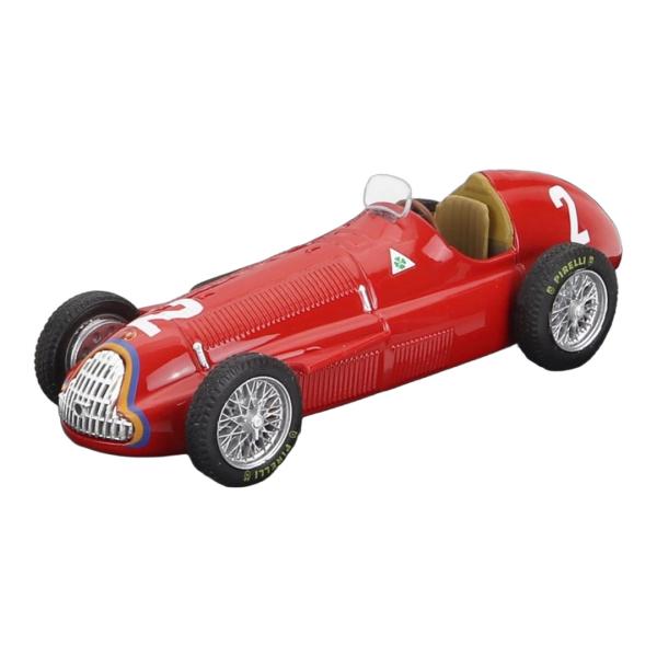 Alfa Romeoアルファロメオ 159 #2 Juan Manuel Fangio 1951 ベルギーGP レッド F1ワールドチャンピオン / BRUMM 1/43 ミニカー