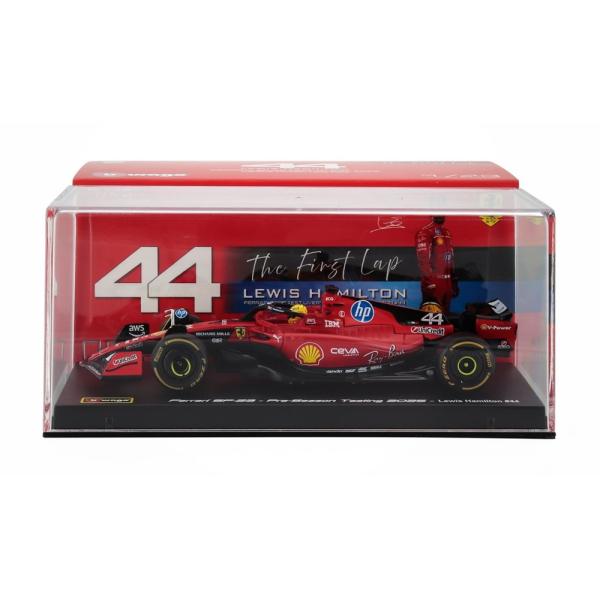 FERRARI F1 SF23 チーム SCUDERIA FERRARI HP N44 フィオラノ 2025 ルイス・ハミルトン ショーケース付き レッドブラック / Bburago 1/43 ミニカー