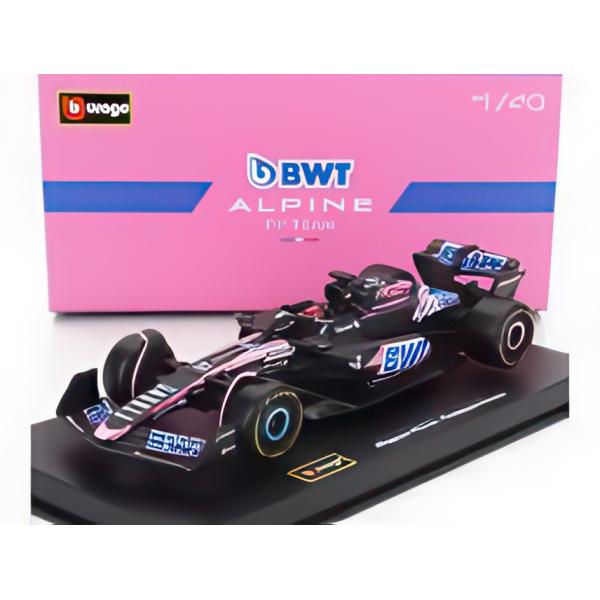ALPINE F1 A524 チーム BWT アルピーヌ 31号車 シーズン 2024 エステバン・オコン ドライバーフィギュア・ ブラック ブルー ピンク/ Bburago 1/43 シグネチャー