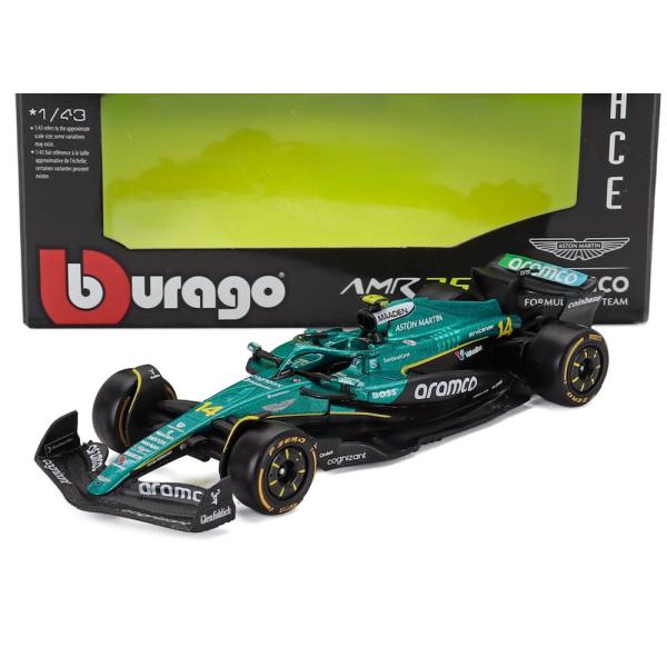 ASTON MARTIN F1 AMR25 TEAM ARAMCO COGNIZANT N 14 2025年シーズン フェルナンド・アロンソ グリーン ブラック / Bburago 1/43 ミニカー