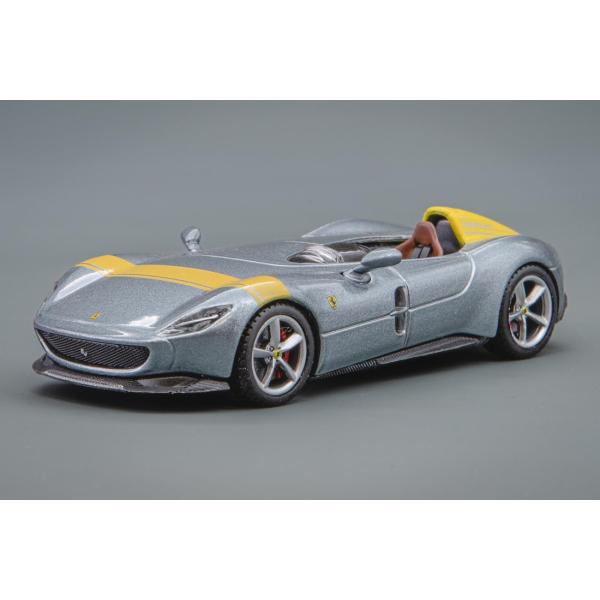 Ferrariフェラーリ Monza SP1 シルバーメタリック イエロー /Bburagoブラゴ 1/43 ダイキャスト ミニカー