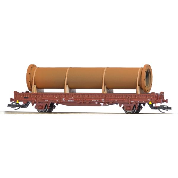 TTゲージ 鉄道模型 車両 Busch ブッシュ Flat wagon with load flange pipe of the DR Epoch IV Power system DC