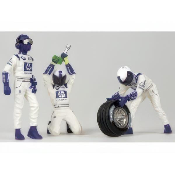 WILLIAMS  F1 PITSTOP WILLIAMS 2002 CAMBIO GOMME ANTERIORE  FIGURES  WHITE BLUE/MINICHAMPS 1/43ミニカー