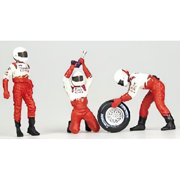 FIGURES  F1 PITSTOP TOYOTA 2002 CAMBIO GOMME ANTERIORE  FIGURES  WHITE RED/MINICHAMPS 1/43ミニカー