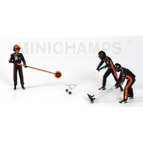FIGURES - F1 PIT-STOP SET MINARDI 2003 SEGNALATORE &amp; JACK SET - FIGURES - BLACK /Minichamps 1/43 フィギュア ミニカー