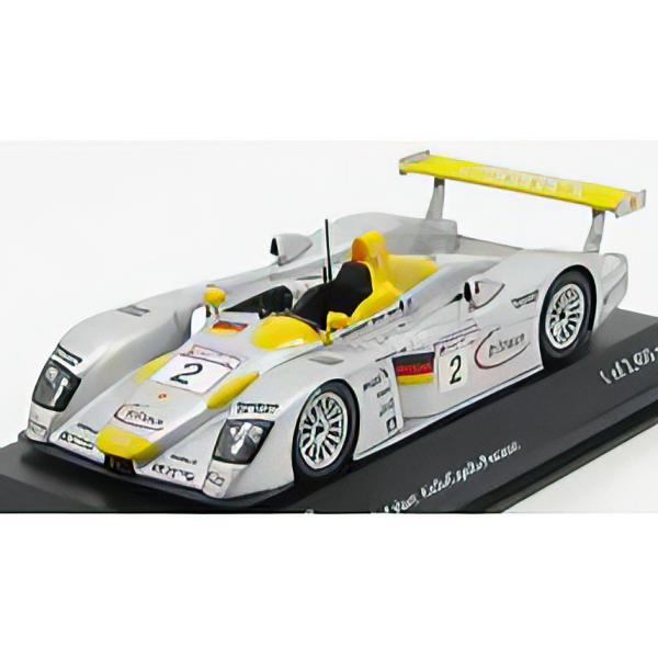 AUDI - R8 N 2 2nd 24h LE MANS 2001 L.AIELLO - R.CAPELLO - C.PESCATORI - SILVER YELLOW /Minichamps 1/43 ミニカー