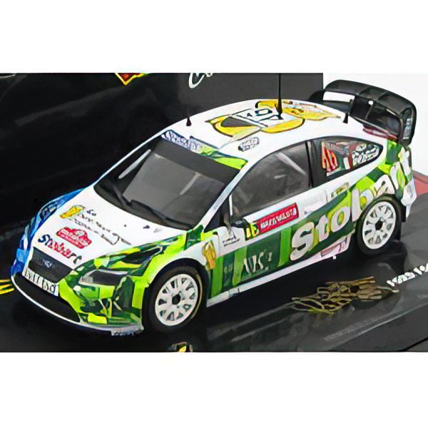 FORD ENGLAND - FOCUS RS 07 WRC STOBART N 46 RALLY WALES GB 2008 VALENTINO ROSSI - C.CASSINA - WHITE GREEN BLUE /Minicham...
