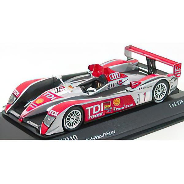 AUDI - R10 TDI N 1 6th LE MANS 2008 F.BIELA - E.PIRRO - M.WERNER - SILVER RED /Minichamps 1/43 ミニカー