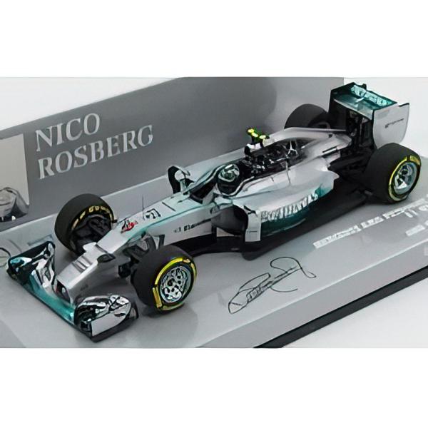 MERCEDES GP - F1 W05 AMG PETRONAS N 6 ABU DHABI GP 2014 NICO ROSBERG - SILVER GREEN /Minichamps 1/43 ミニカー