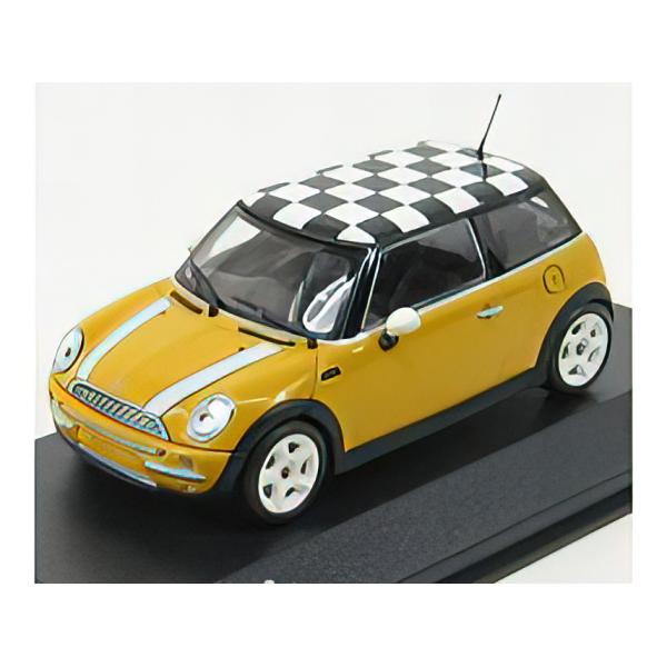 MINI - ONE 2001 WITH CHEQUERED ROOF FLAG - YELLOW /Minichamps 1/43 ミニカー