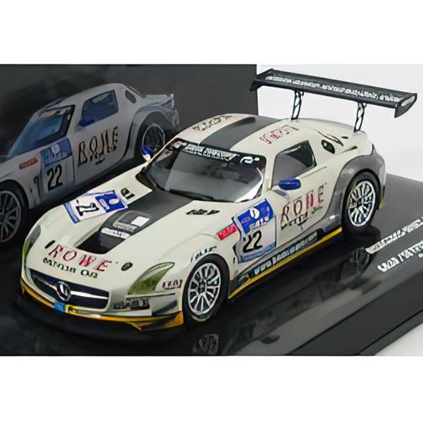 MERCEDES BENZ - SLS AMG GT3 N 22 24h NURBURGRING 2012 GRAF - JAGER - ROLOFF - SEYFFARTH - WHITE GREY /Minichamps 1/43 ミニカー