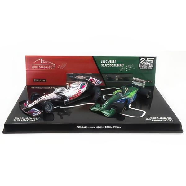 HAAS F1 SET 2X VF21 065/6 TEAM URALKALI N 47 BELGIUM GP 2021 MICK SCHUMACHER + JORDAN 191 FORD N 32 FIRST F1 RACE SPA BE...