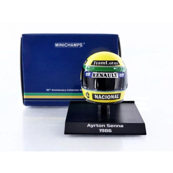 CASQUE Ayrton Senna F1 1986 アイルトン セナ ヘルメット / MINICHAMPS 1/10 ミニカー