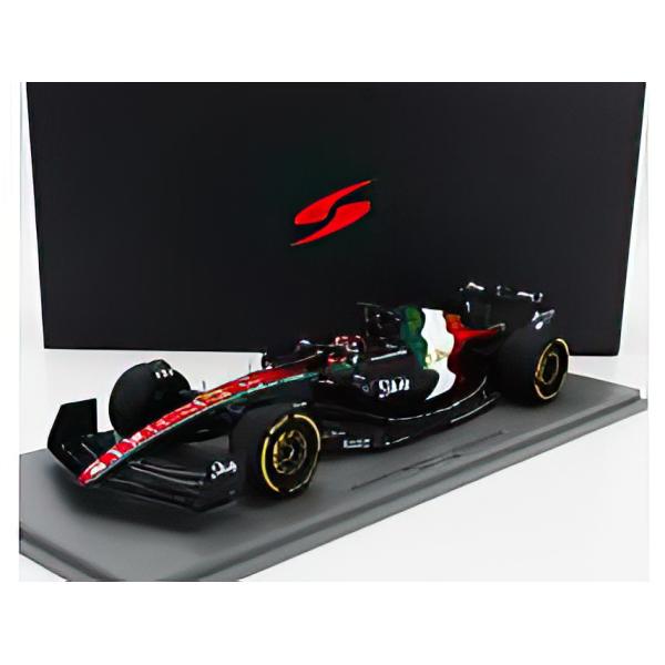 ALFA ROMEO F1 C43 TEAM STAKE N 77 MONZA ITALY GP 2023 VALTTERI BOTTAS BLACK RED WHITE GREEN/Spark 1/18ミニカー