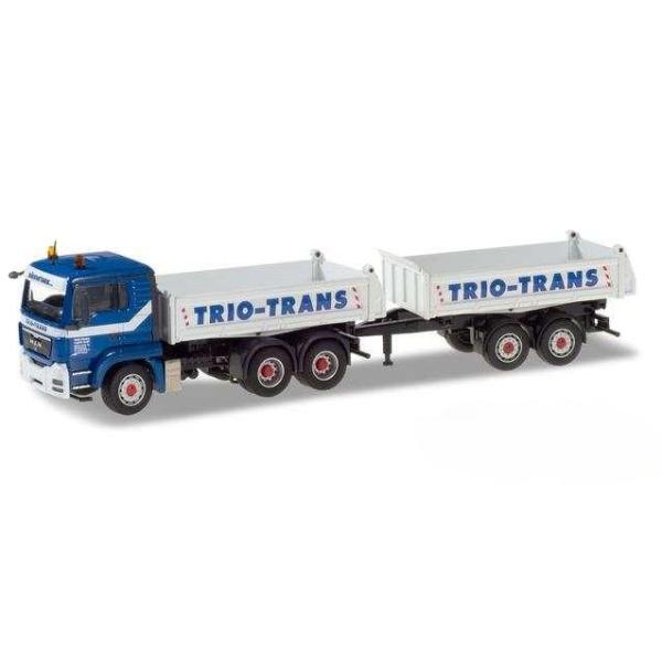 Trio-Trans MAN TGS tandem dump trailerダンプ /Conrad 1/50建設機械模型
