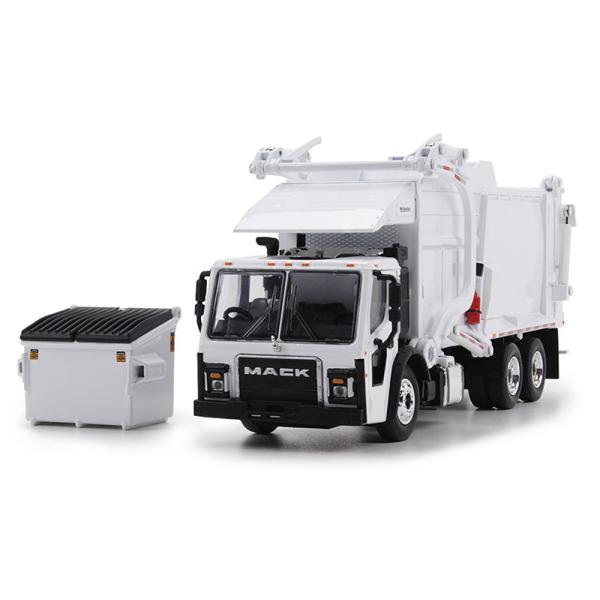 Mack LR Refuse Truck &amp; McNeilus Meridian Front Loader  ホワイト  トラック / DCP 1/64 建設機械模型 工事車両