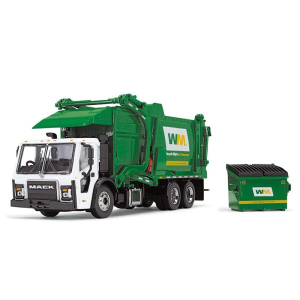 Waste Management - Mack LR Refuse Truck &amp; McNeilus Meridian Front Loader トラック / DCP 1/64 建設機械模型 工事車両