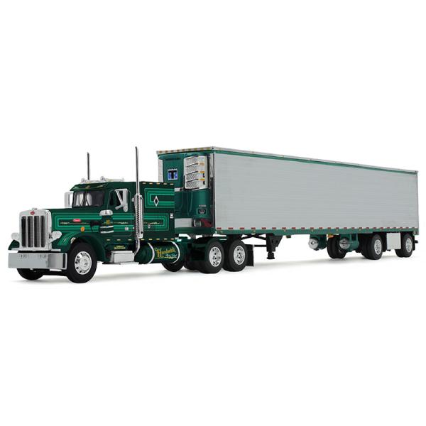 Hardwick Motor Freight Peterbilt Model 359 60インチ ヴィンテージ スリーパー 53フィート ユーティリティ トレーラー リーファー付き DCP by First Gear / 1/64 建設機械...