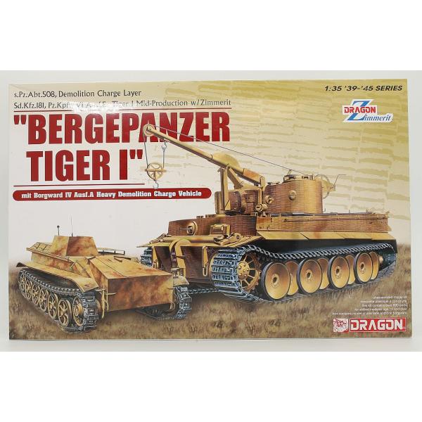 Bergepanzer Tigerタイガー I with Borgward IV Ausf.A Heavy Demolition Charge Vehicle 組み立てプラモキット模型 /Dragonドラゴン 1/35