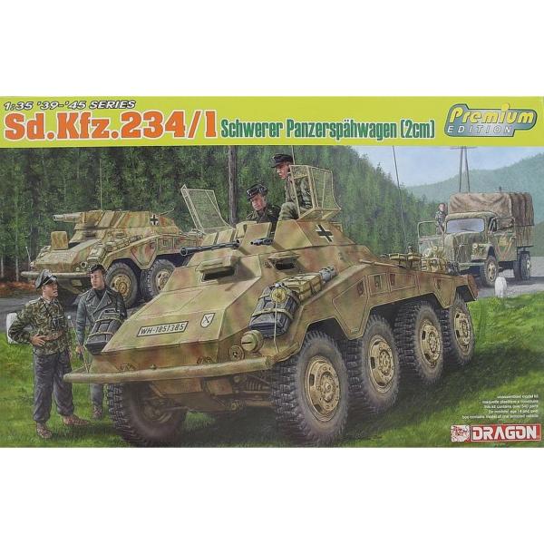 Sd.Kfz.234/1 schwerer Panzerspaehwagen 重装甲偵察車 2cm Premium Edition 組み立てプラモキット模型 戦車 /Dragon 1/35