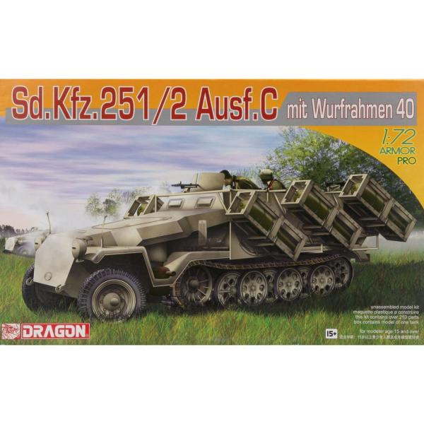 Sd.Kfz. 251/1 Ausf. C mit Wurfrahmen 40 m. Schuetzenpanzerwagen / Dragonドラゴン 1/72 組み立てプラモキット模型