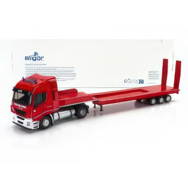 IVECO FIAT - STRALIS 480XP TRUCK RIMORCHIO PIANALE TRASPORTO MEZZI MOVIMENTO TERRA VIGILI DEL FUOCO 2016 - RED 海外限定/ELIG...