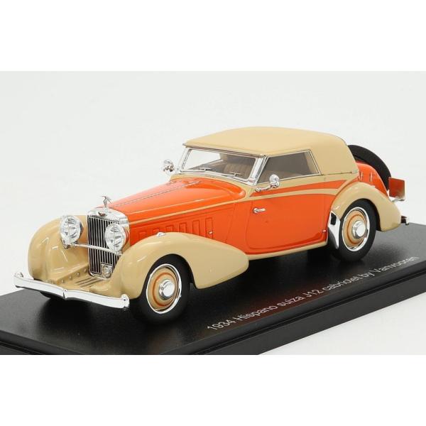 Hispano Suiza J12 カブリオレ by Vanvooren 1934 クローズドトップ /オレンジベージュ// ESVAL 1/43 ミニカー