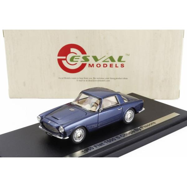 FIAT 1500 S クーペ by Fissore 1960 ブルー / ESVAL 1/43 ミニカー