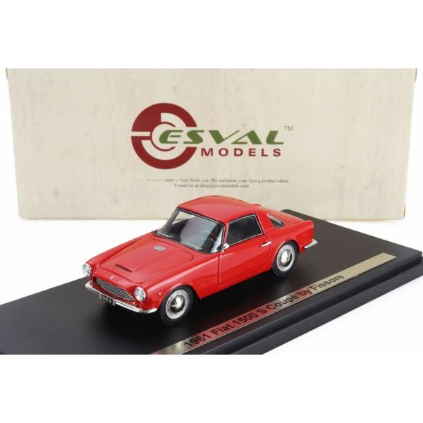 FIAT 1500 S クーペ BY FISSORE 1961 レッド/ ESVAL 1/43 模型