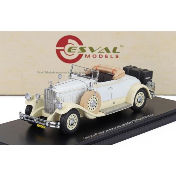 PIERCE ARROW Model B ロードスター オープン 1930 ベージュホワイト / ESVAL 1/43 ミニカー