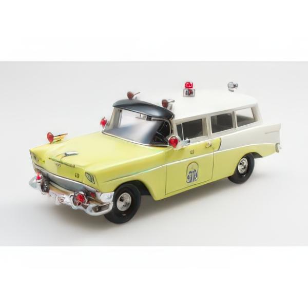 【予約】2025年発売予定CHEVROLET - 210 HANDYMAN POLICE 1956 - YELLOW WHITE BLACK/ESVAL 1/43ミニカー