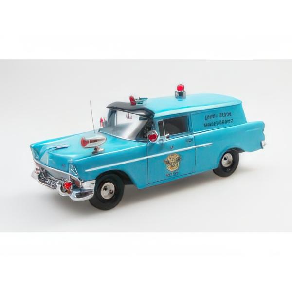 【予約】2025年発売予定CHEVROLET - 150 VAN POLICE 1956 - BLUE BLACK/ESVAL 1/43ミニカー