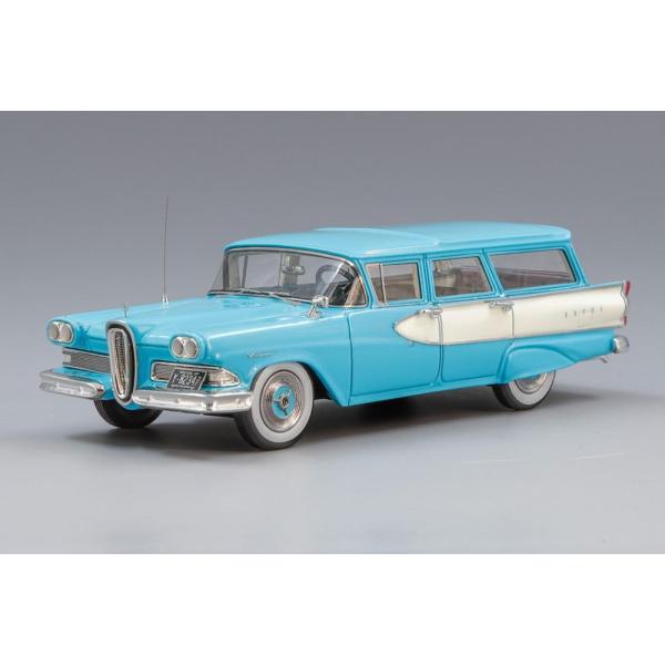 Edsel Villager 4ドア ステーションワゴン 1958 (リアサイドスカート付き) /ブルーホワイト// ESVAL 1/43 ミニカー