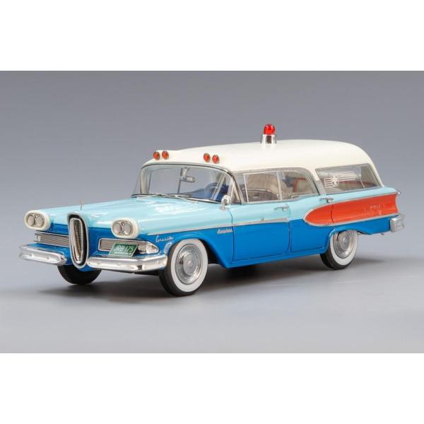 Edsel Corsair アンビュランス by Memphian Coachwork Co. 1958 /ツートンブルーレッドホワイト// ESVAL 1/43 ミニカー