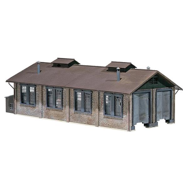HOゲージ 鉄道模型 Faller ファラー 2線式機関庫 Era I Two stall engine shed Period I