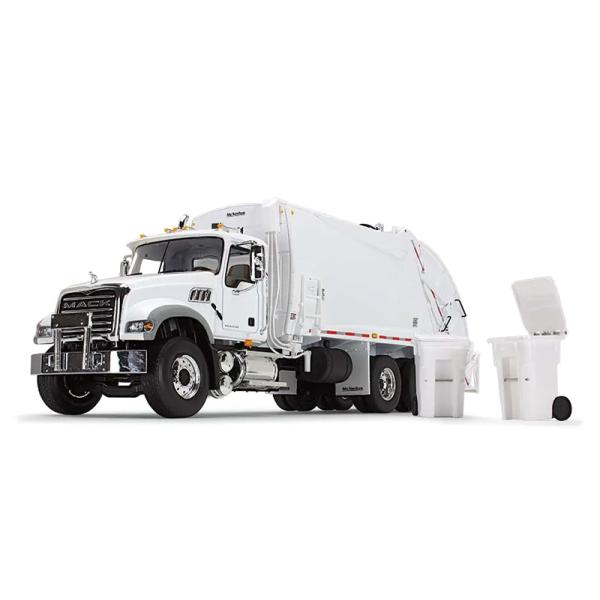 Mack Granite MP  McNeilus リアロードゴミ収集車 &amp; ゴミカート付  トラック / First Gear 1/34 建設機械模型 工事車両