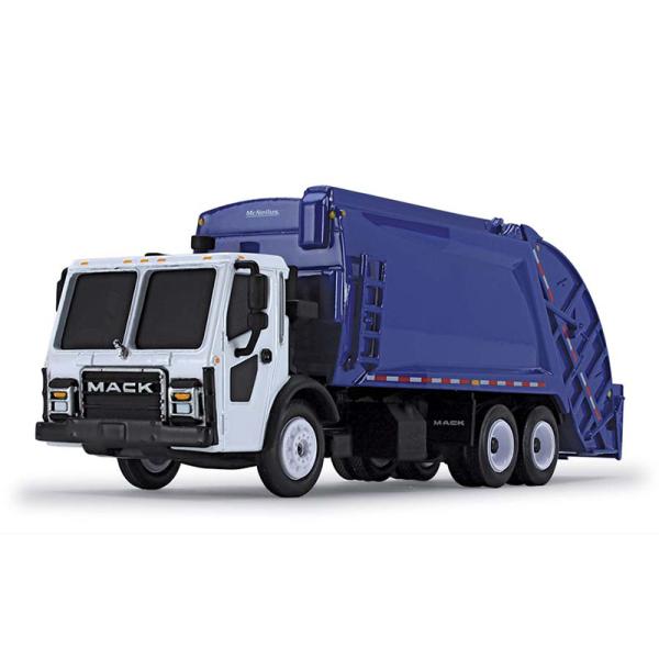 Mack LR ゴミ収集車  McNeilus Meridian リアローダー付、ホワイト &amp; ブルー  トラック / First Gear 1/87 建設機械模型 工事車両