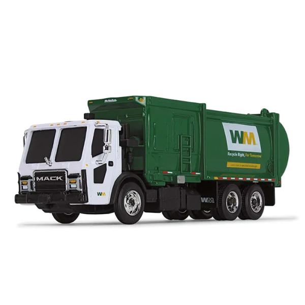 廃棄物管理 - Mack LR ゴミ収集車  McNeilus サイドローダー付  トラック / First Gear 1/87 建設機械模型 工事車両