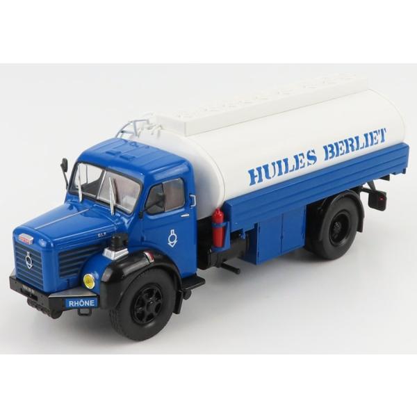 BERLIETベルリエ GLR8M2 タンクローリー ベルリエオイル 1960 ブルー ホワイト HACHETTE-BERLIET-COLLECTION / EDICOLA 1/43 ミニカー
