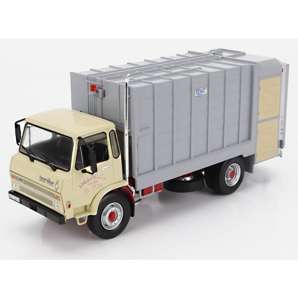 BERLIETベルリエ GC 190BN ごみ収集車 2軸 1982 イエロー グレー HACHETTE-BERLIET-COLLECTION / EDICOLA 1/43 ミニカー